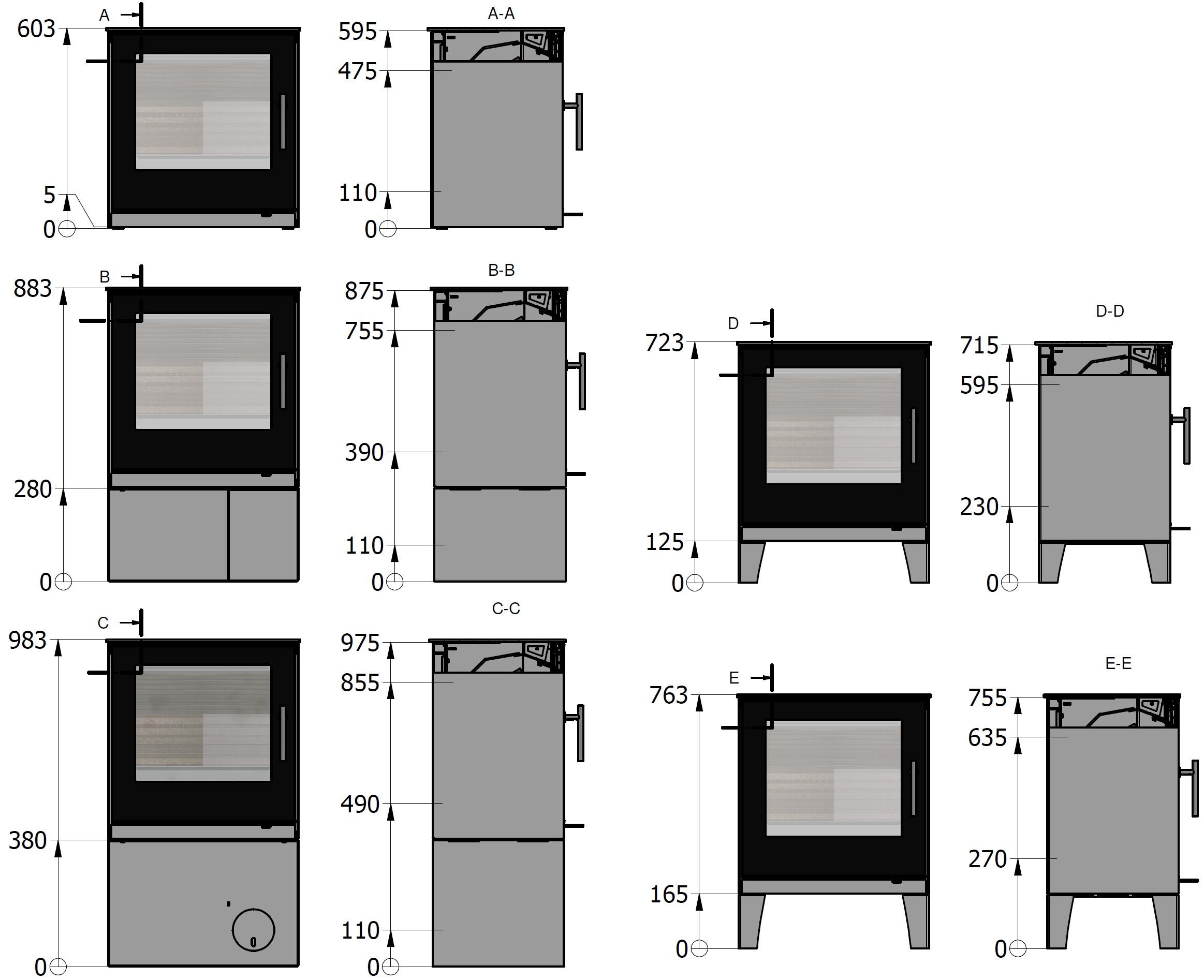 Multi Fuel Stove - Small Stove for Coal and Logs | RAIS Q-Tee 2