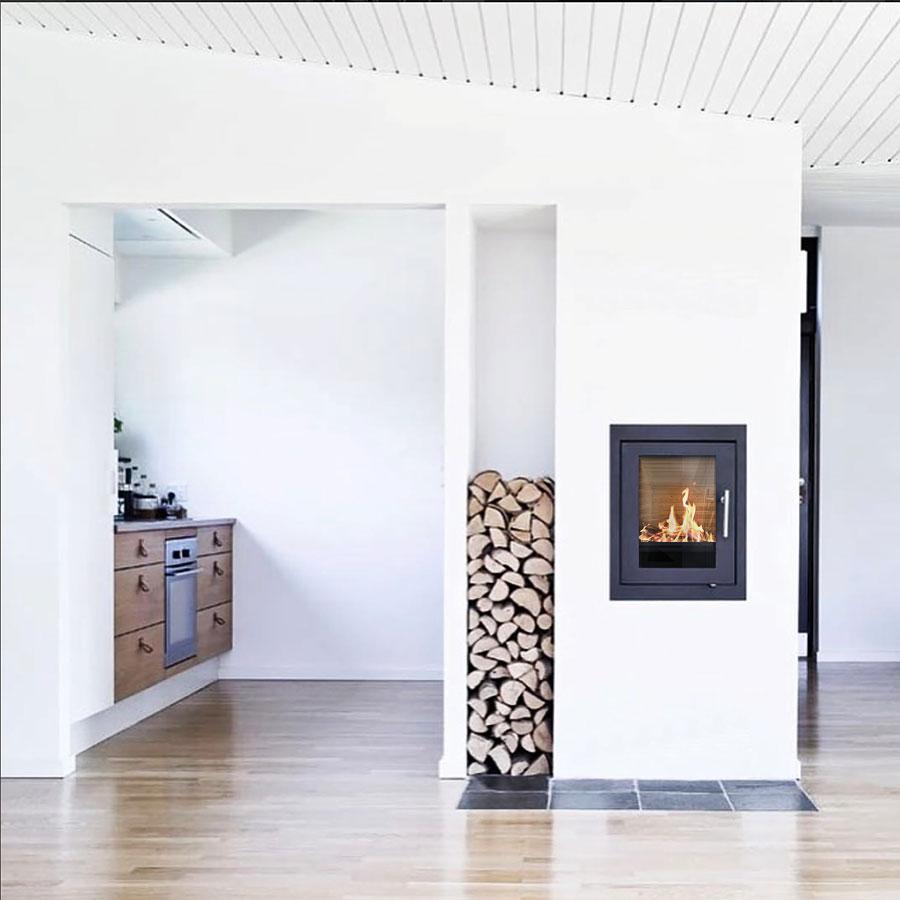 Small Fireplace Insert - RAIS Q-Tee - Perfect for Crammed Spaces