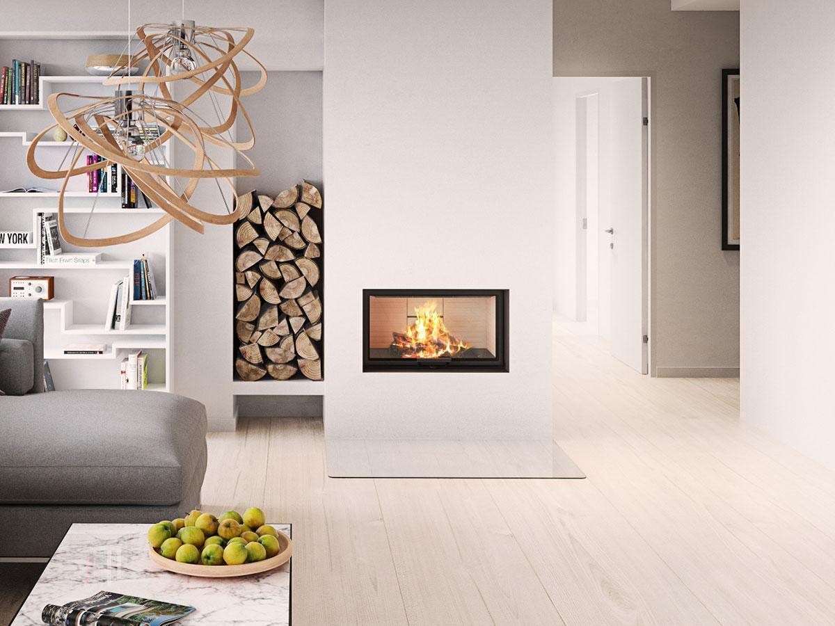 Wood Burning Stove Insert with a Large Window | RAIS Visio 1