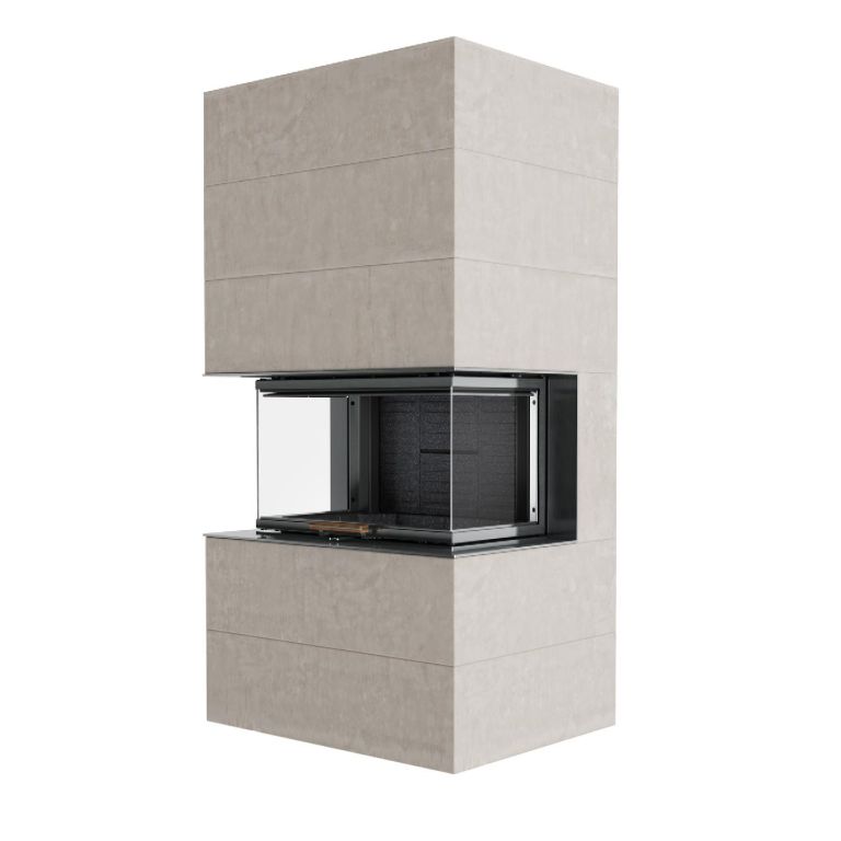 VISIO Elements - Light and Discrete Concrete Blocks for Fireplace Inserts