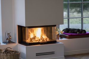 Three Sided Fireplace - RAIS Visio 3 is a Peninsula Fireplace
